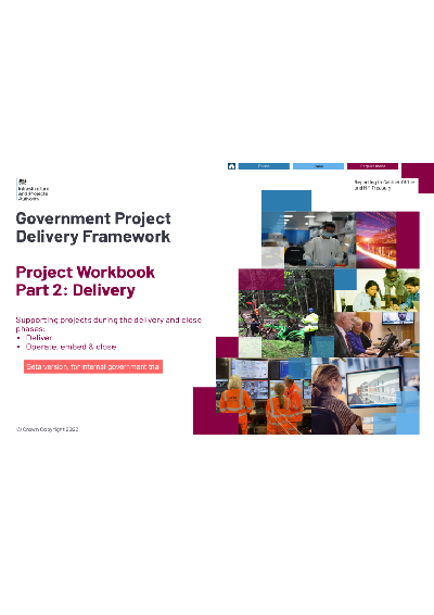Government project delivery framework workbook: part 2 development ...