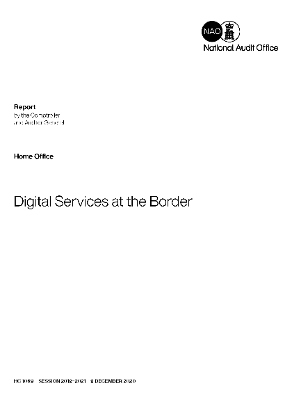 Digital services at the border - Government Project Delivery